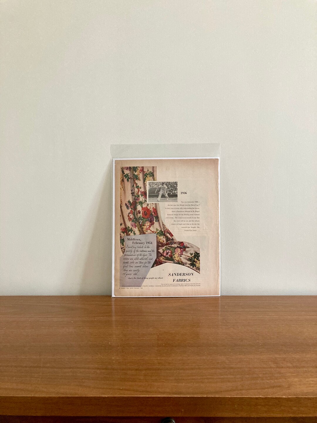 1955 Sanderson Fabrics Ad: Vintage Home Decor Print - Etsy