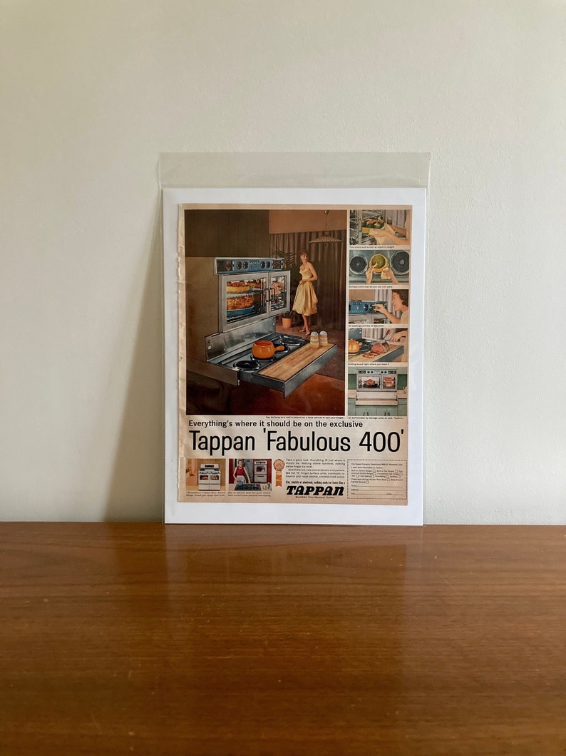 Vintage Tappan Fabulous 400 Ad | 1950s Jet Age Kitchen Decor - Etsy