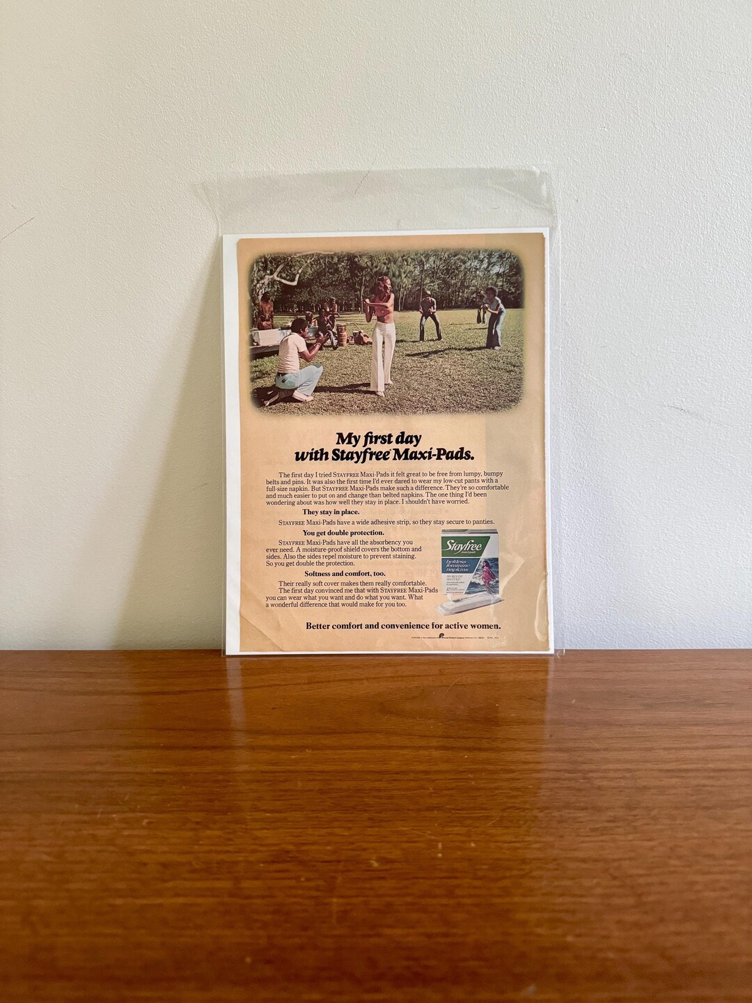 80s Stayfree Maxi-pads Ad | Vintage 'comfort and Convenience for Active ...