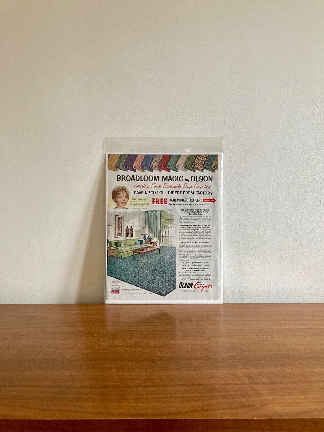 60s Olson Rug Co Carpets Ad | Vintage Olson Broadloom Magic Ad | Retro ...
