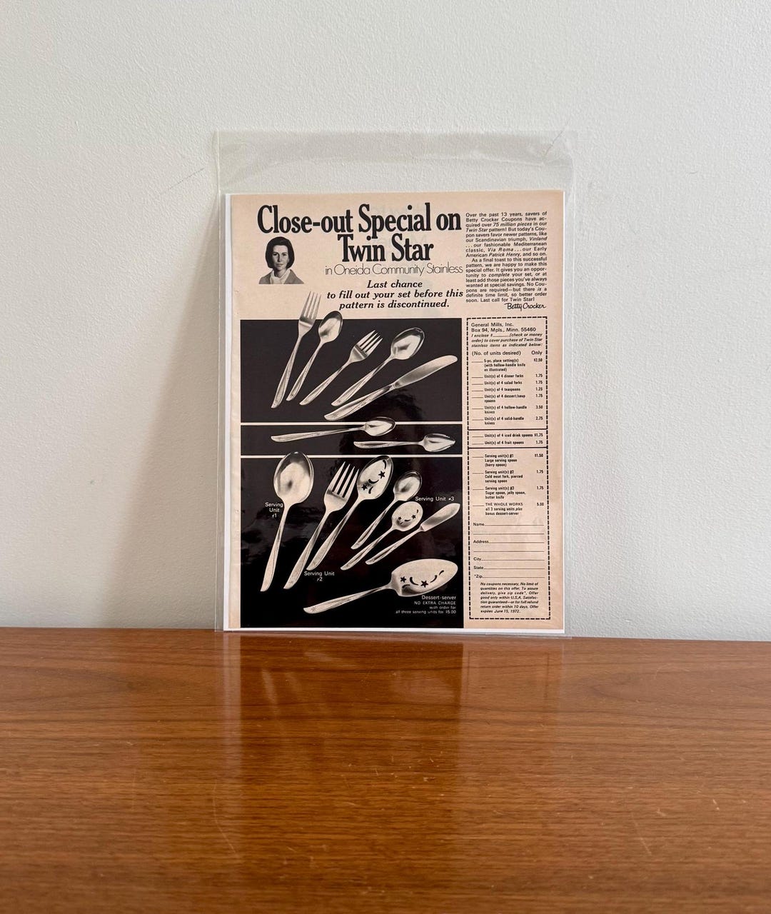 1972 Oneida Twin Star Print Ad: Vintage Kitchen Decor - Etsy