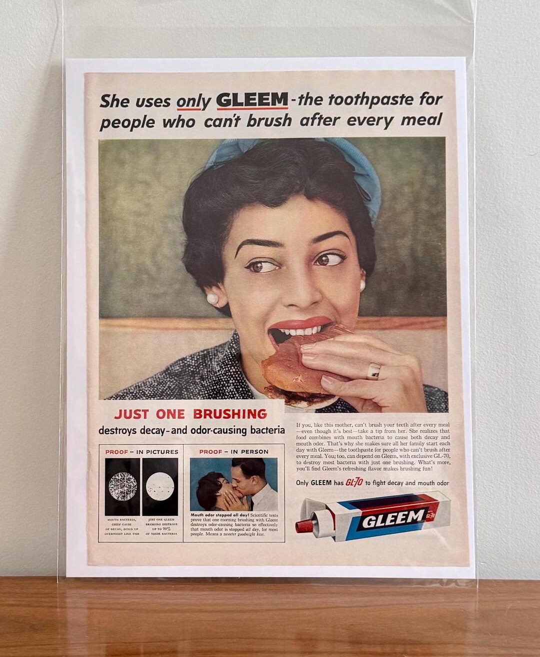 50s Gleem Toothpaste Ad | Vintage Toothpaste Print Ads | Vintage 50s ...