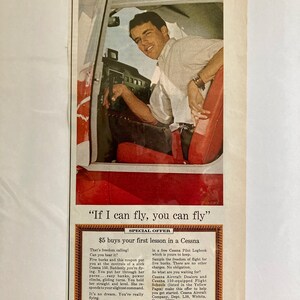1968 Cessna Airplane Ad | 1968 Cessna "if I Can Fly, You Can Fly" Print ...
