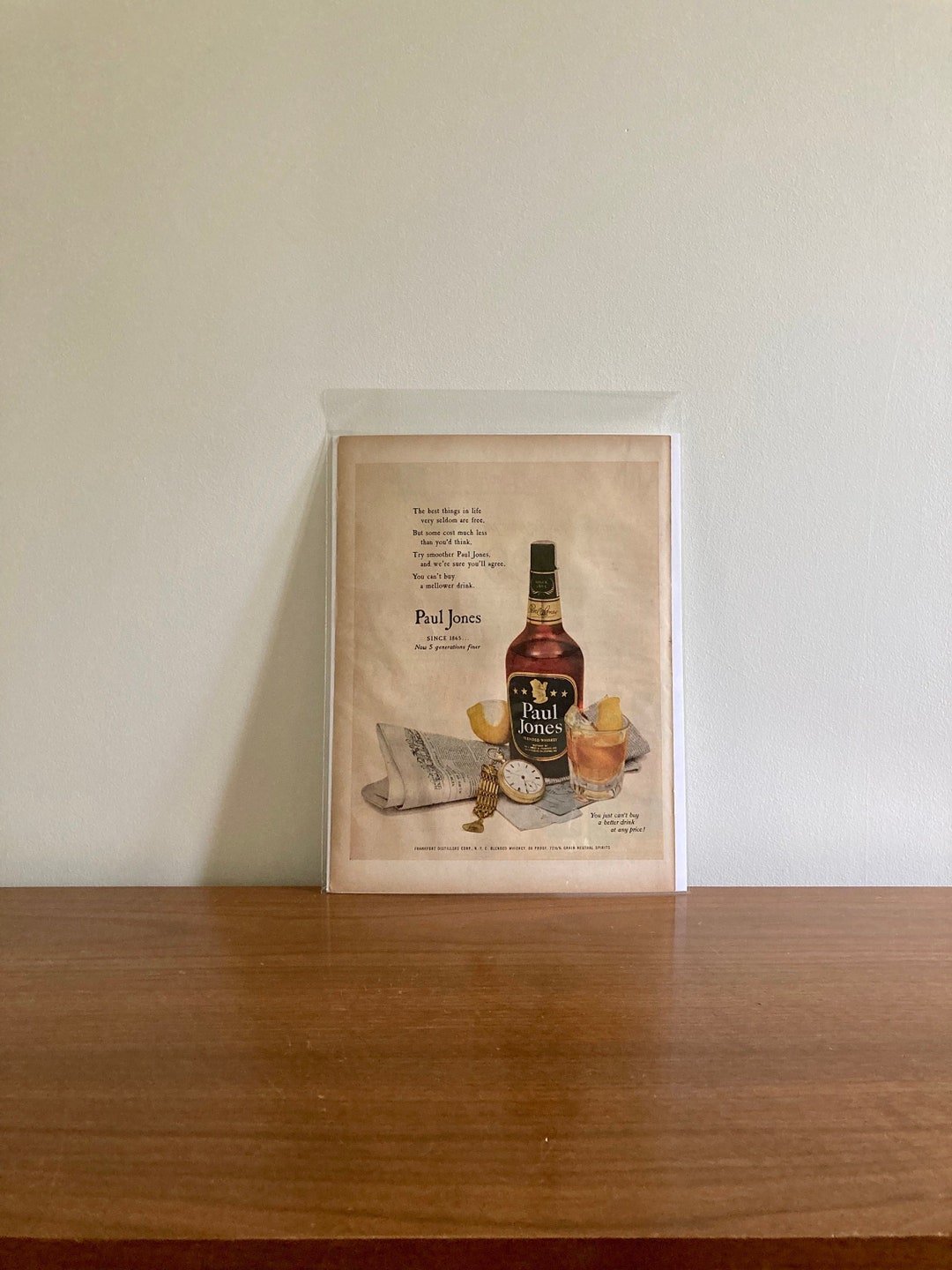 1952 Paul Jones Blended Whiskey Print Ad | Vintage PAUL JONES '5 ...