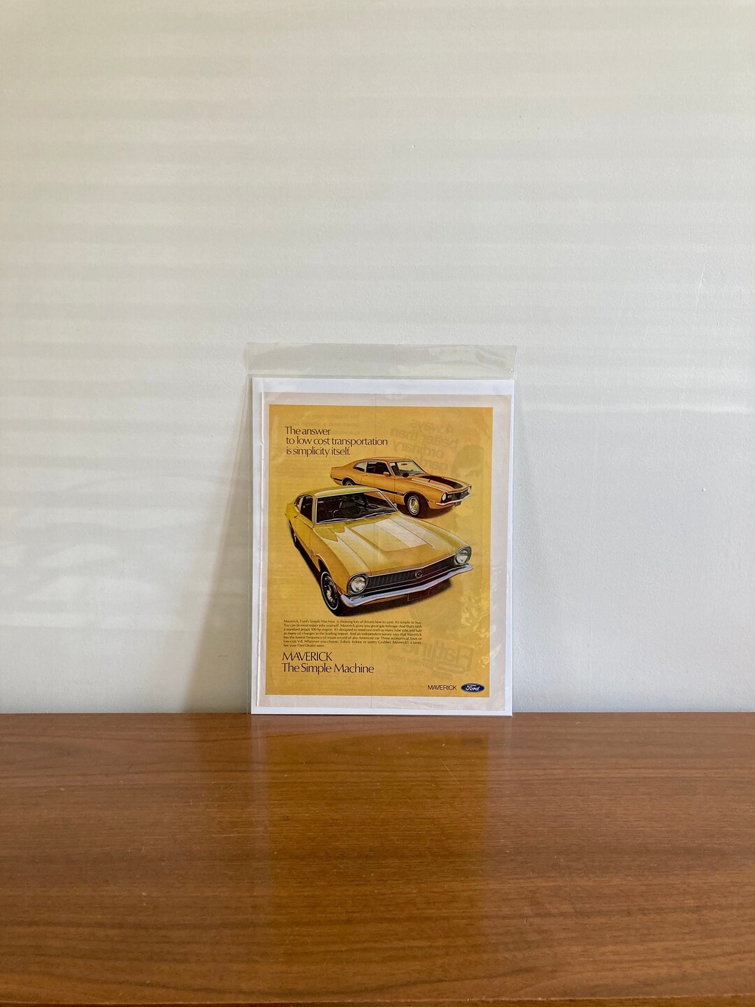 71 Ford Maverick Ad | Vintage 1971 Ford Maverick Bumblebee Ad | Retro ...