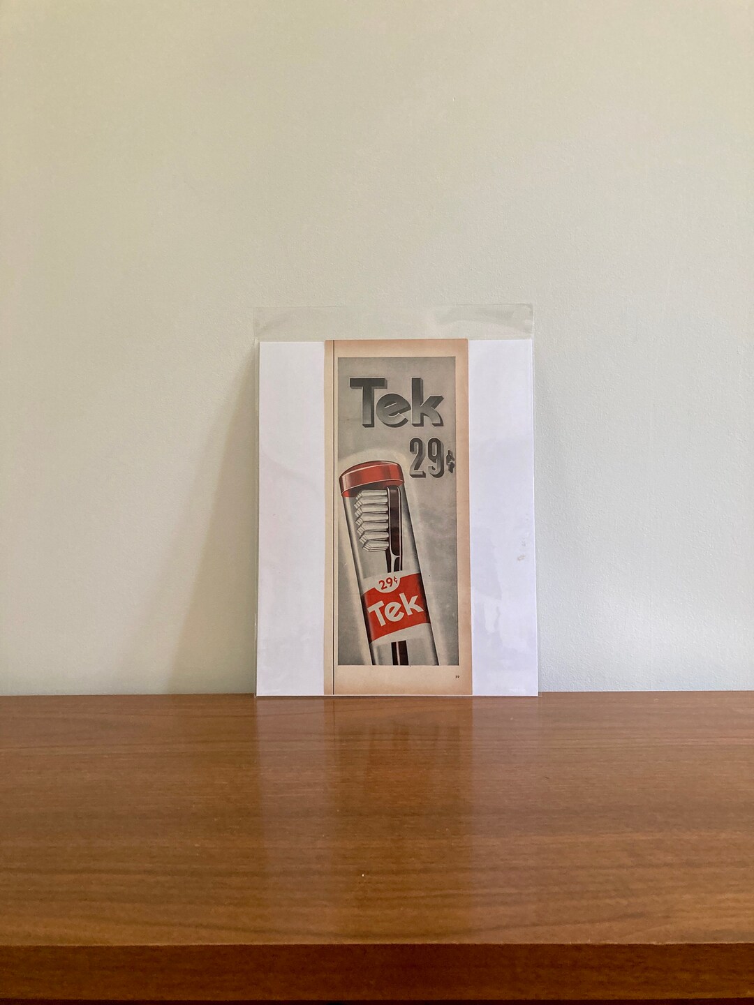 50s Tek Toothbrush Ad | Vintage Minimalist Print Advertisement | Retro ...