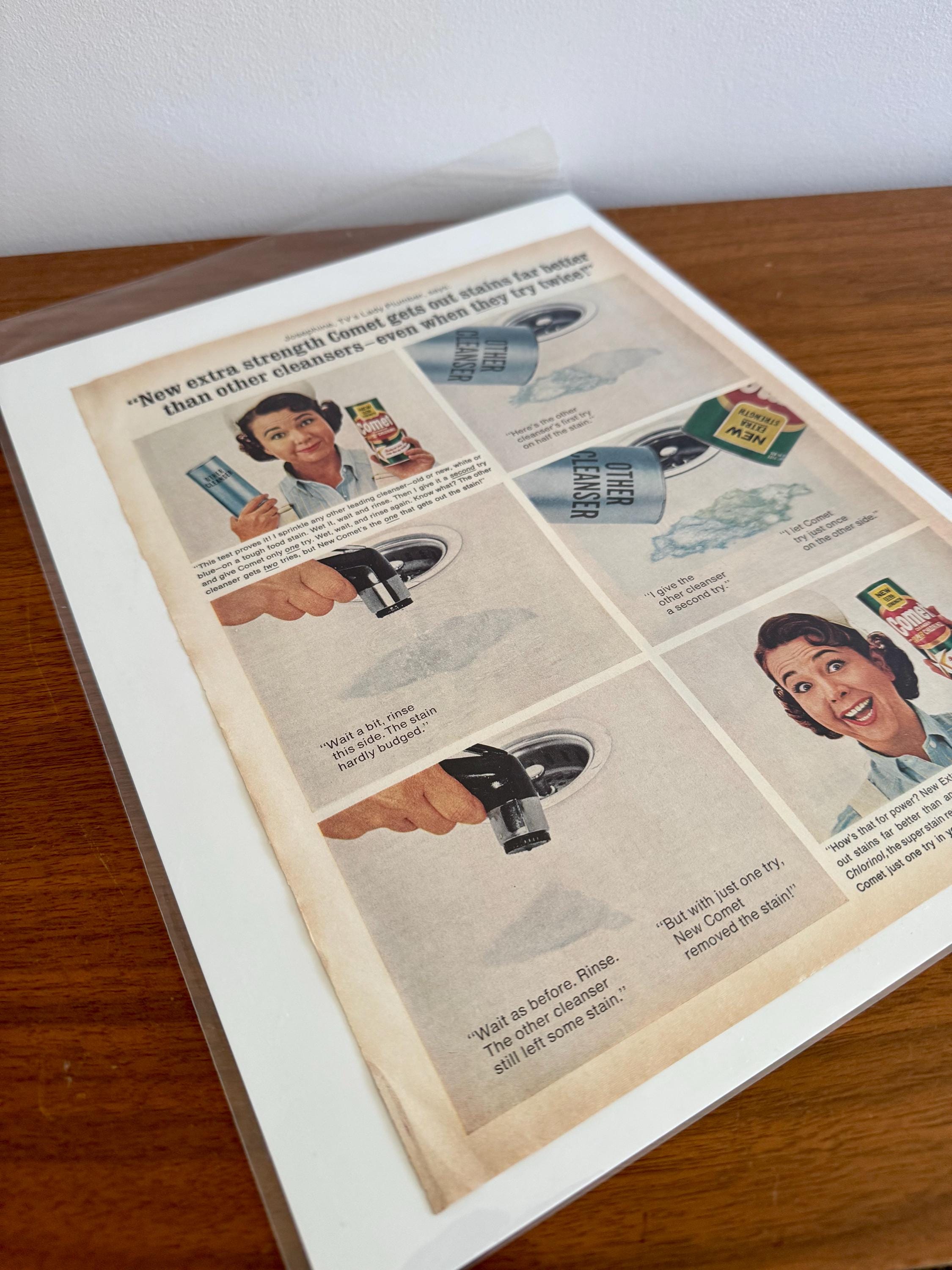 60s Comet Cleanser Ad | Vintage "new Extra Strength Comet" Print Ad ...