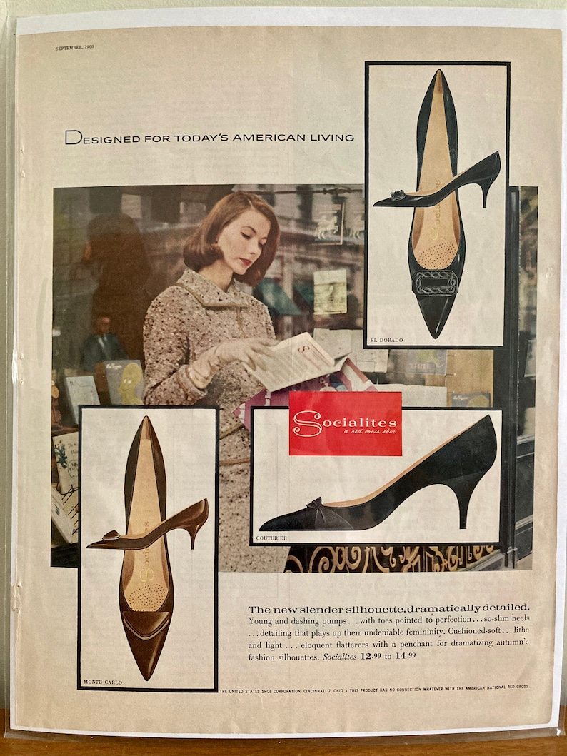 60s Socialites Stilettos Print Ad Vintage Socialites - Etsy