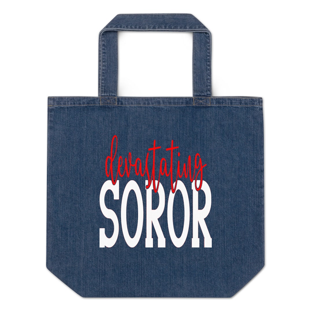 DST Devastating Soror Organic Denim Tote Bag - Etsy