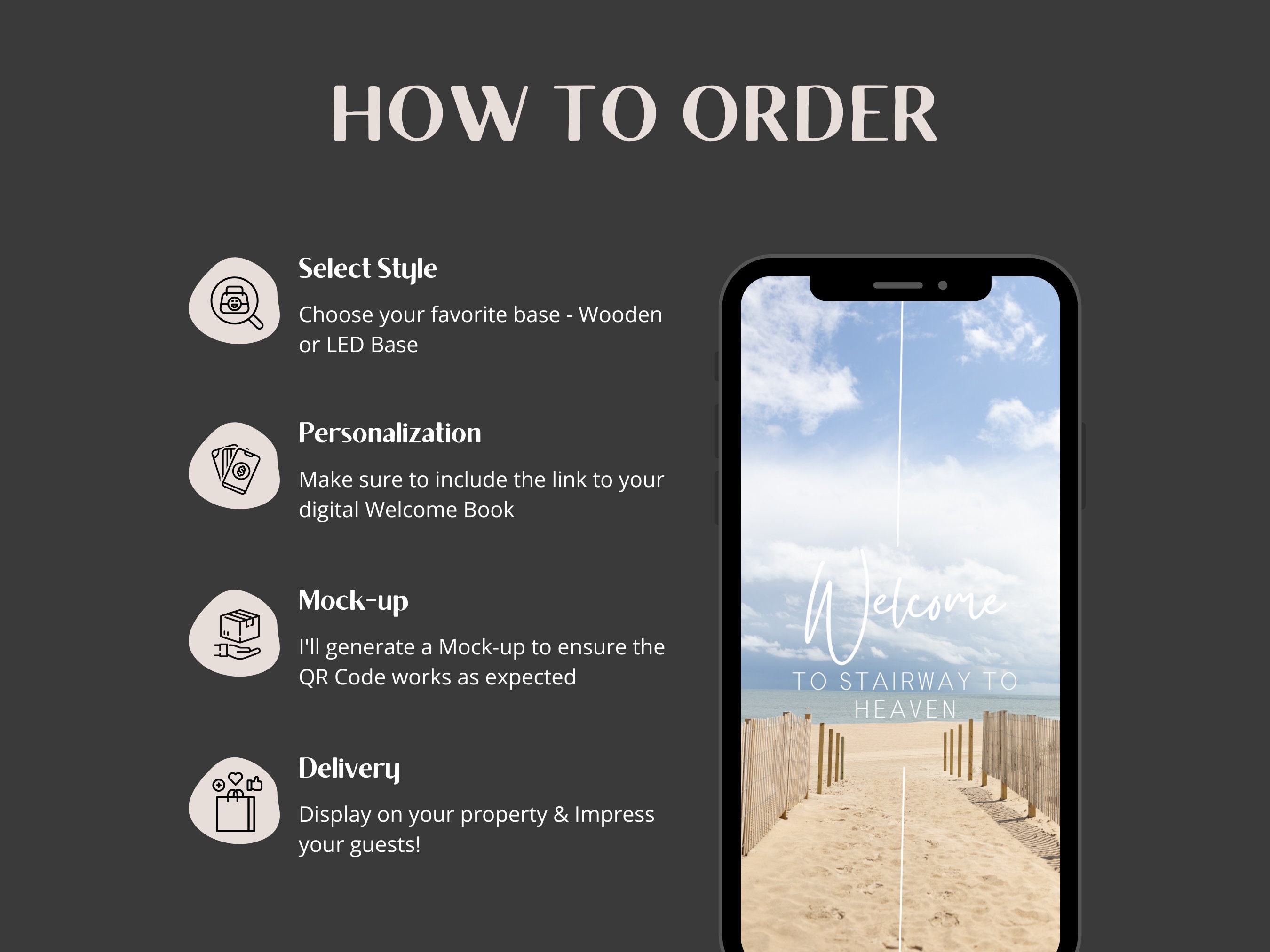 Digital Welcome Book QR Code Sign, QR Code to Access Digital Airbnb ...