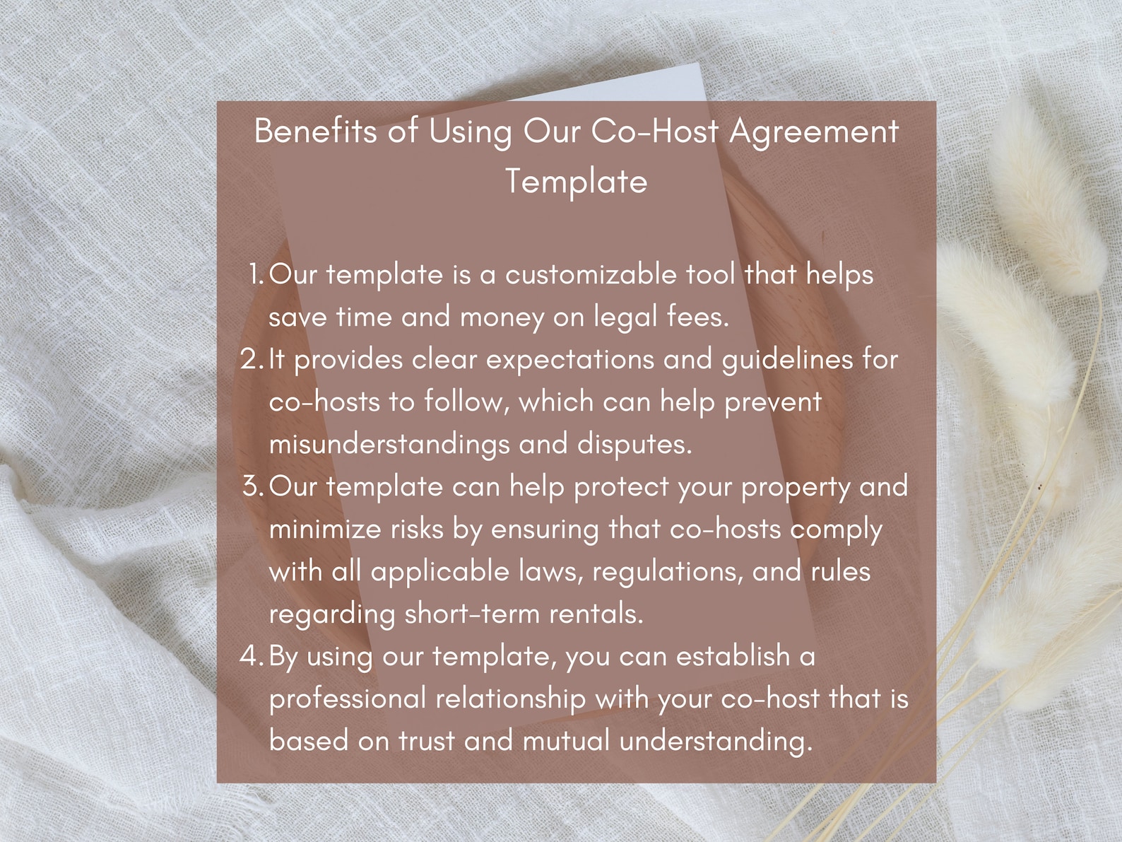 Co-host Agreement Template, Customizable, Short-term Rental Contract ...