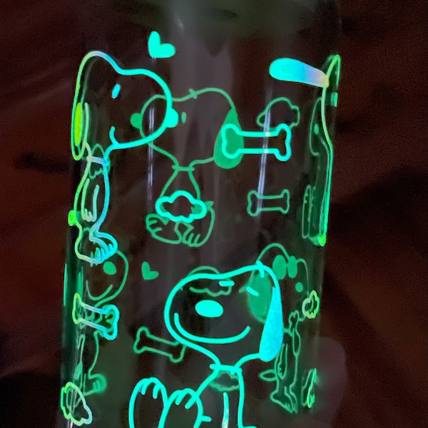 Snoopy Glass - Etsy