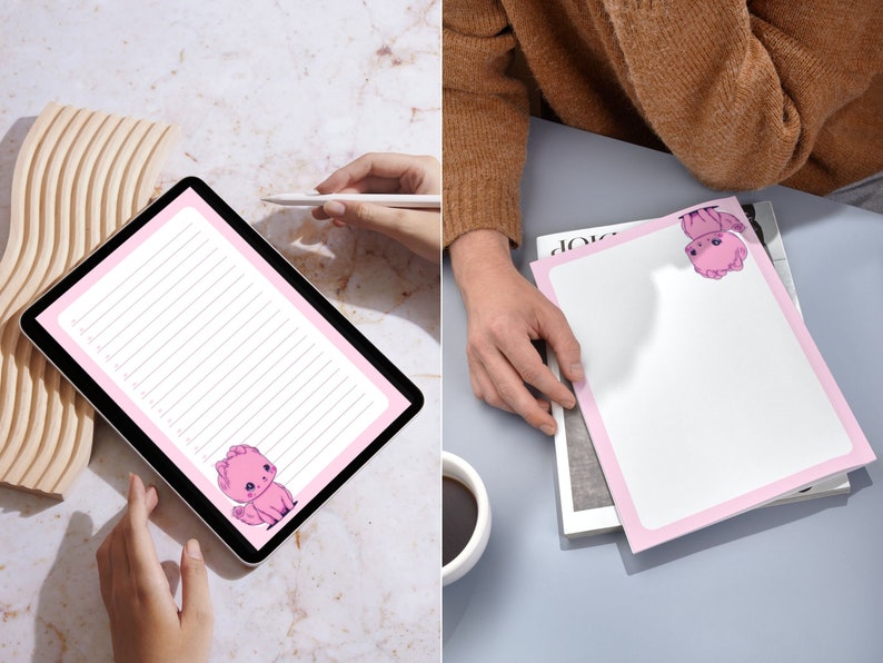 Cute Writing Paper Printable Kawaii Stationery Printable - Etsy