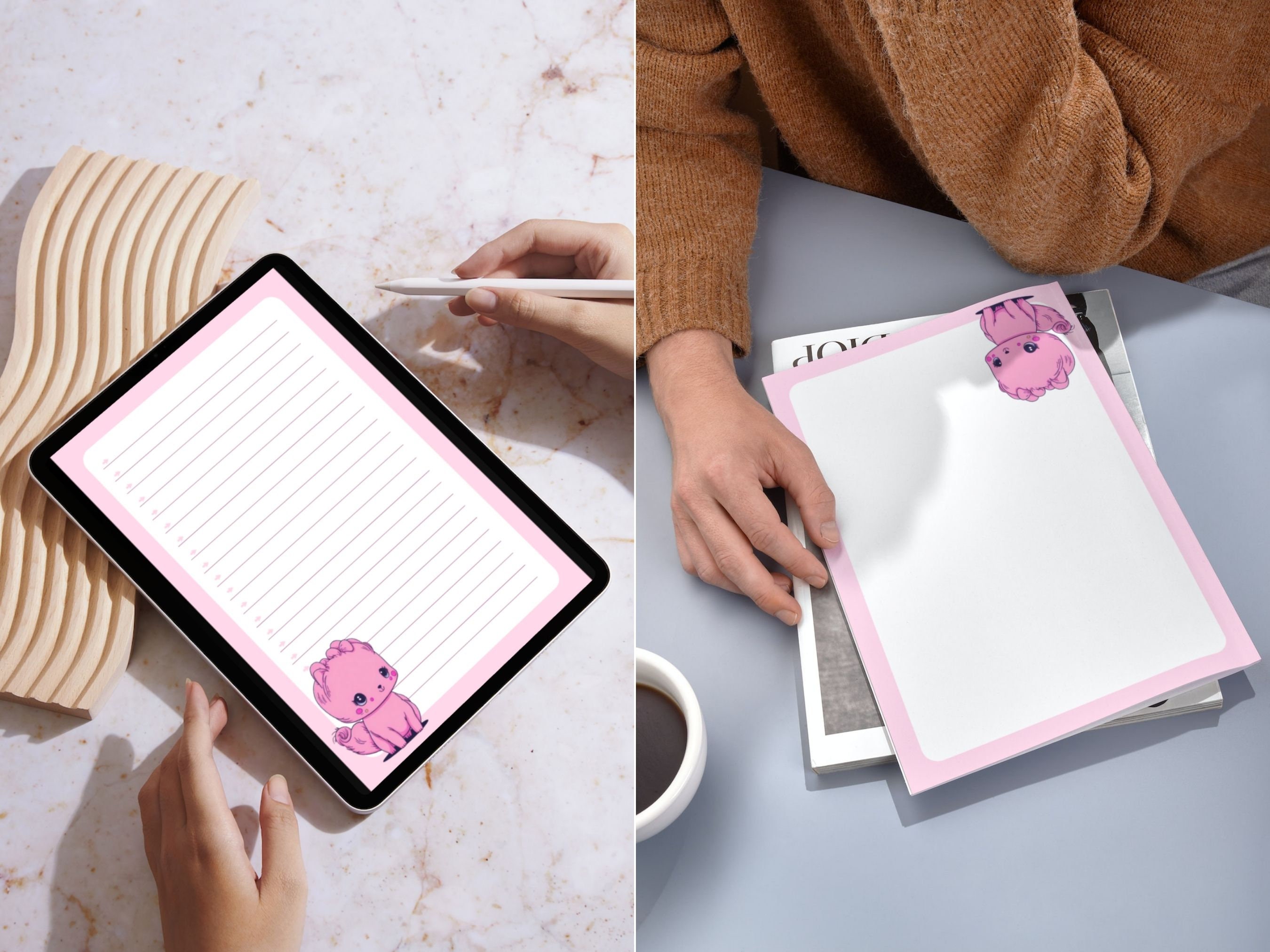 Cute Writing Paper Printable Kawaii Stationery Printable - Etsy