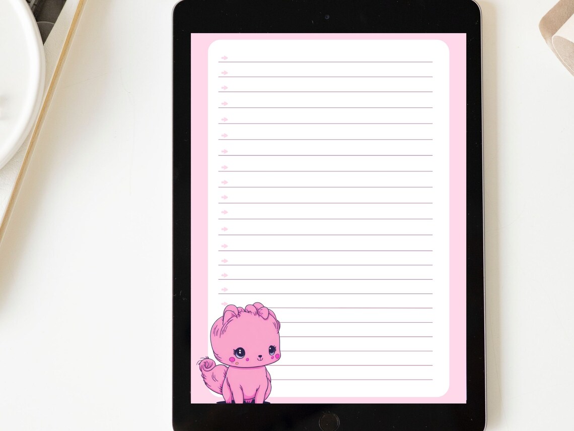 Cute Writing Paper Printable Kawaii Stationery Printable - Etsy