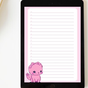 Cute Writing Paper Printable Kawaii Stationery Printable - Etsy