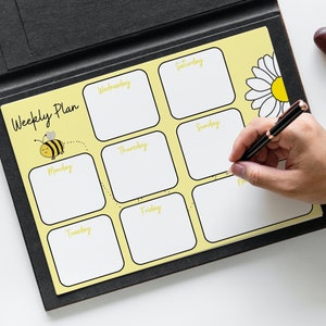 Printable Bee Weekly Desk Planner - Etsy