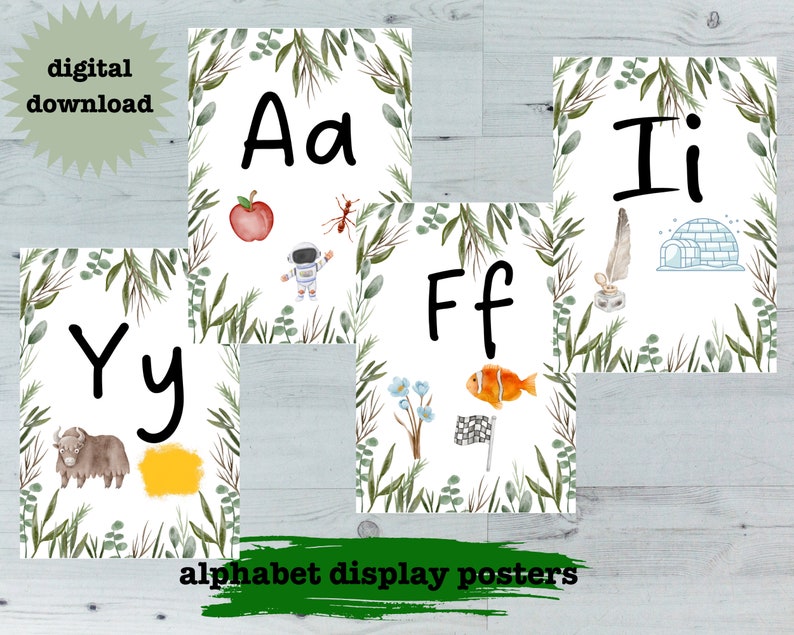 Alphabet Display Posters - Etsy