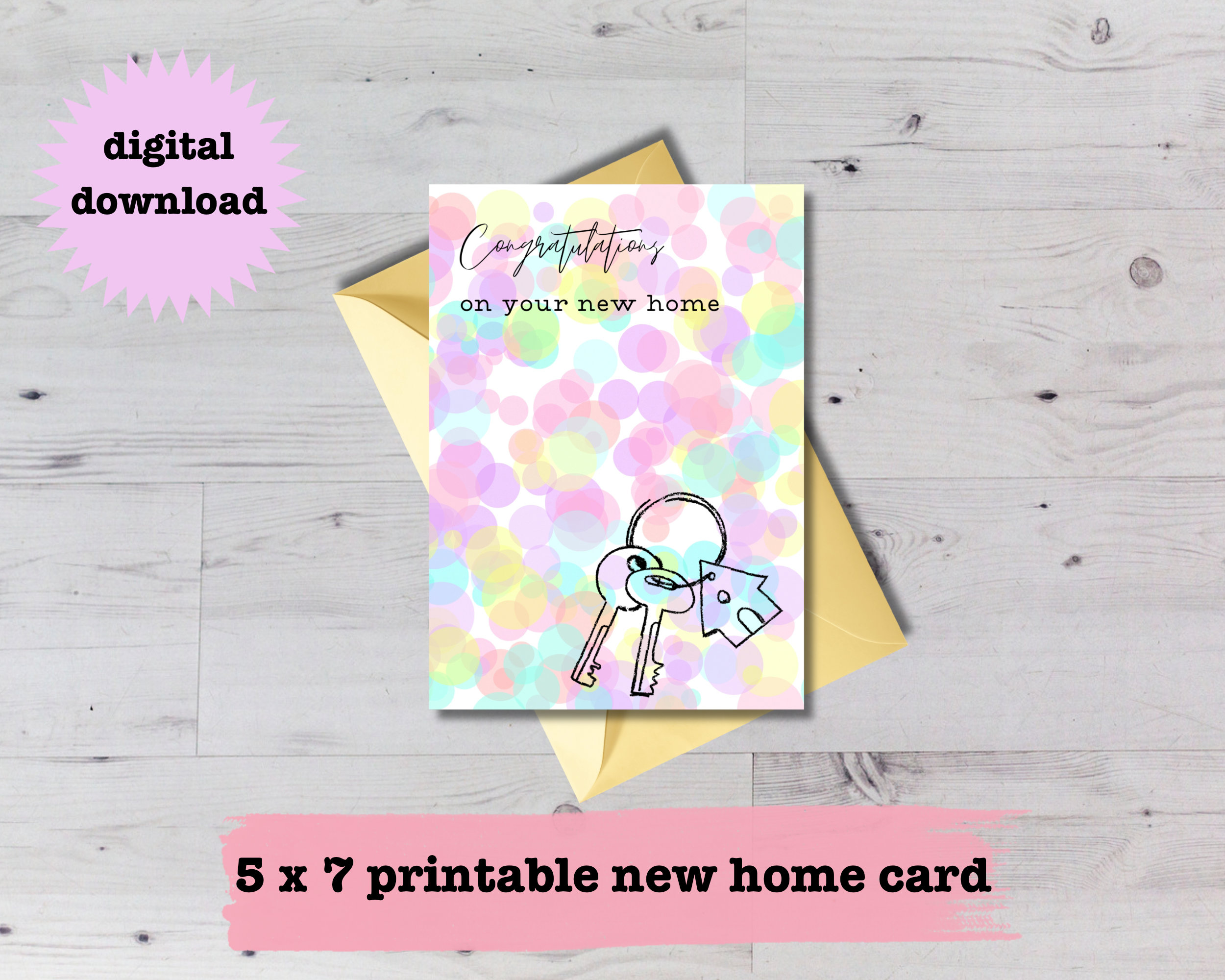 Printable New Home Card - Etsy