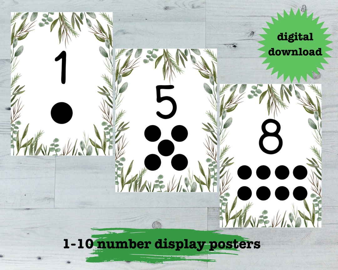 Number Display Posters 1-10 - Etsy