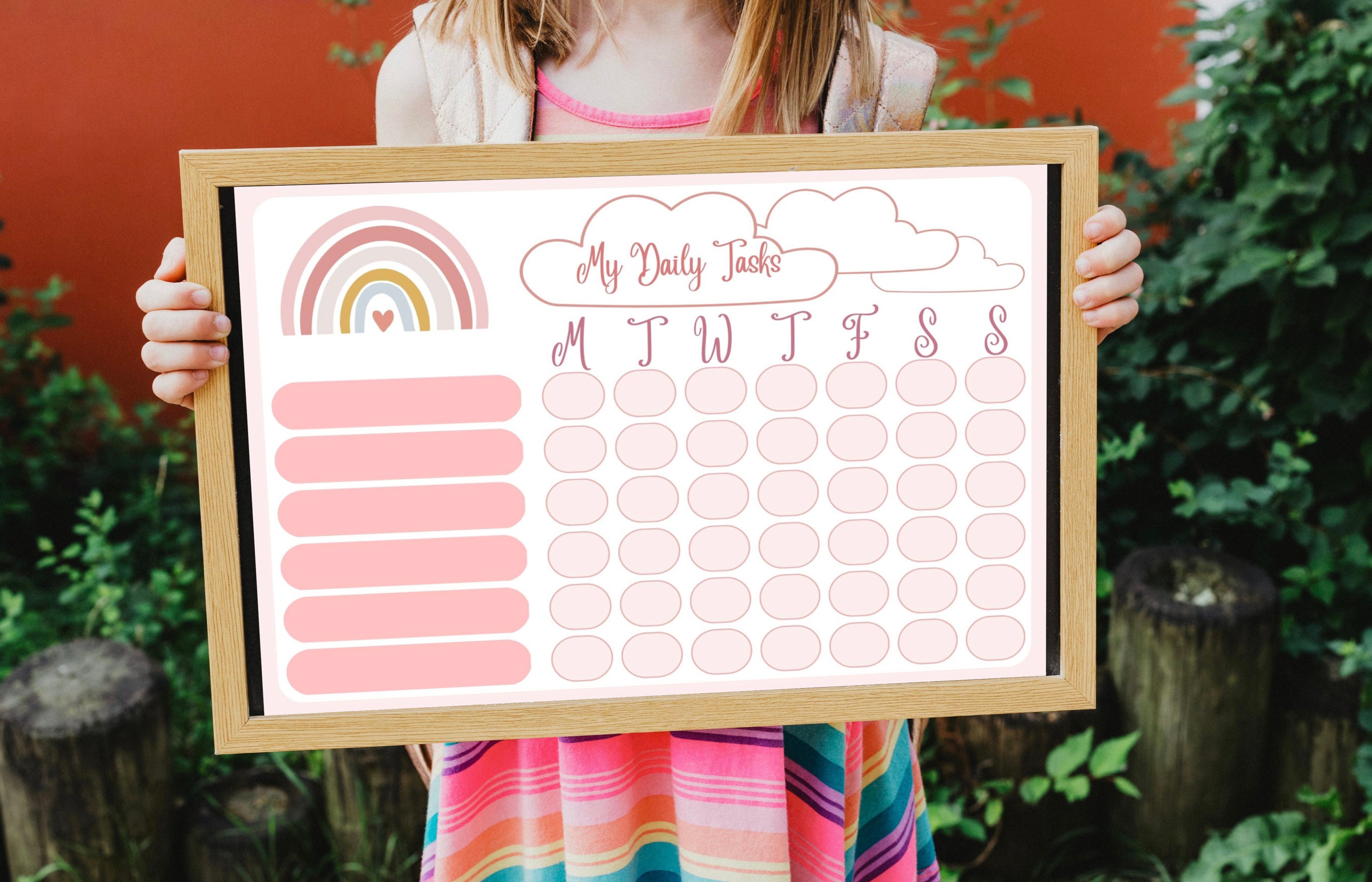 Printable Childrens Daily Task Chart - Etsy