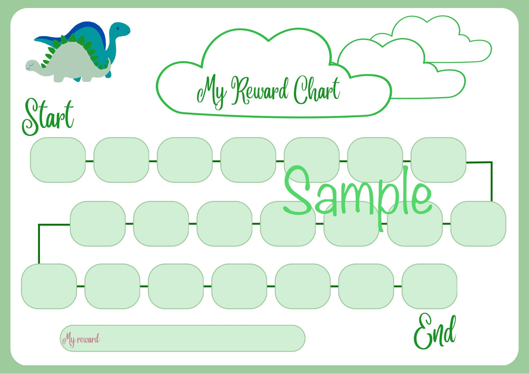Printable Childrens Reward Chart, Behaviour Chart - Etsy