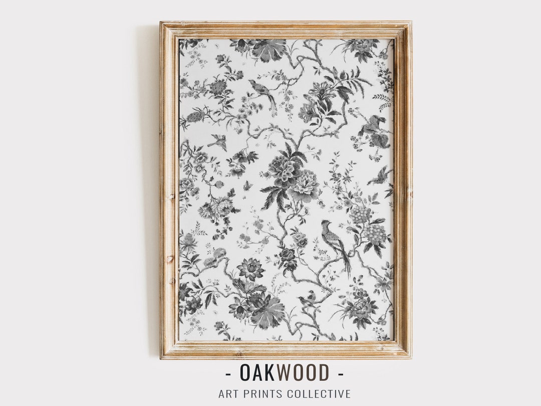 Vintage Printable Tapestry Wall Art Antique Pattern Room Decor Oakwood ...