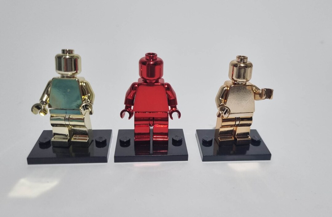 3x Lego Chrome Gold, Red, Copper Minifigure - Etsy