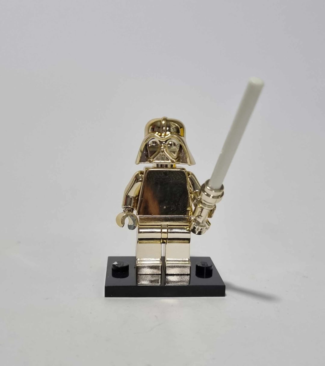 Lego Chrome Gold Mini-figures Darth Vader With Lightsaber Glow in Dark ...
