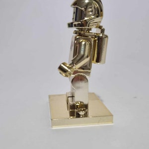 LEGO Chrome Gold Spaceman Minifigure - All Original LEGO Parts - Etsy