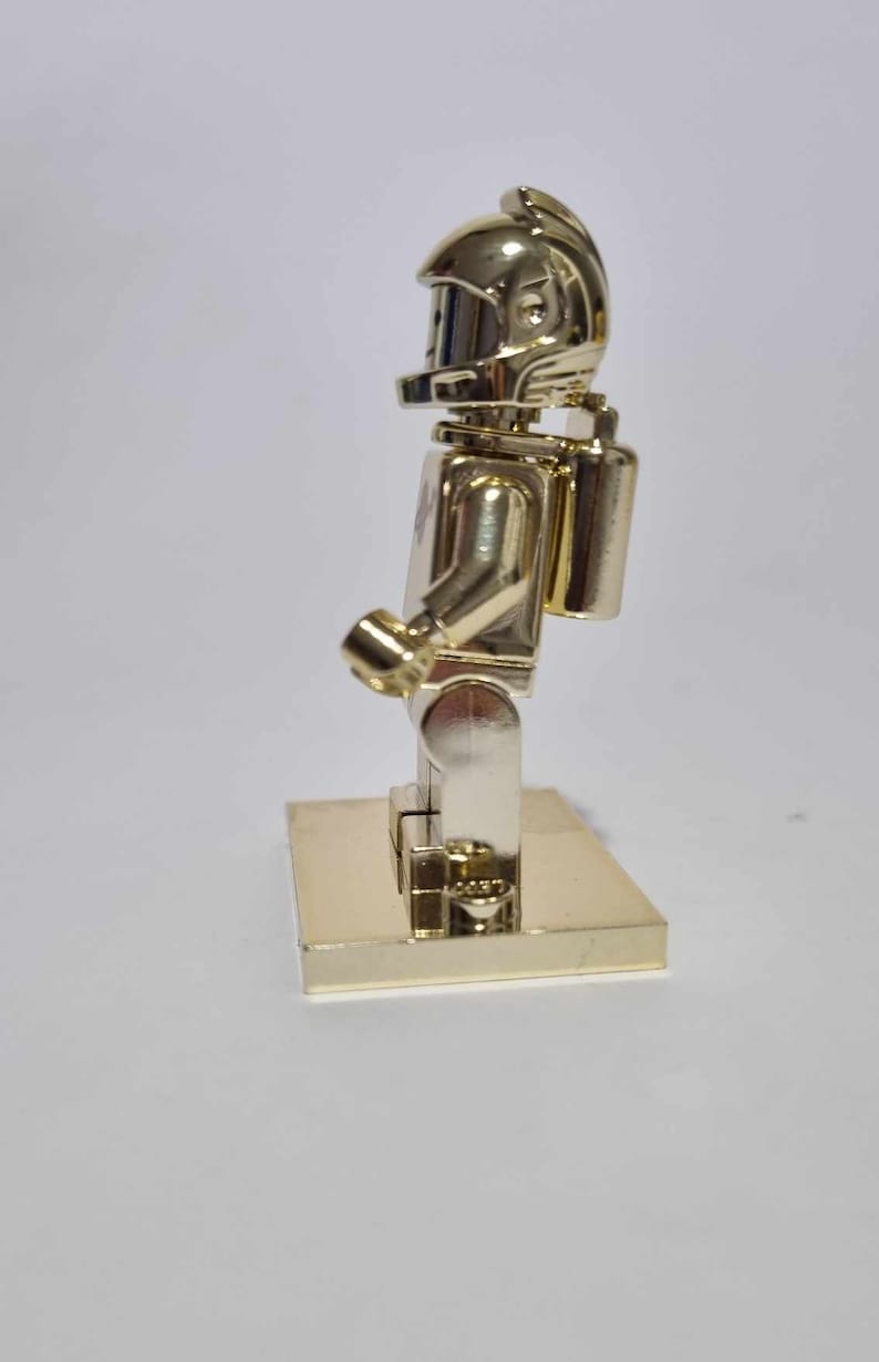 LEGO Chrome Gold Spaceman Minifigure - All Original LEGO Parts - Etsy
