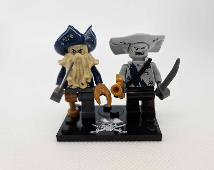3 D Printed Custom Pirates Davy Jones & Maccus Hammerhead Minifigures ...