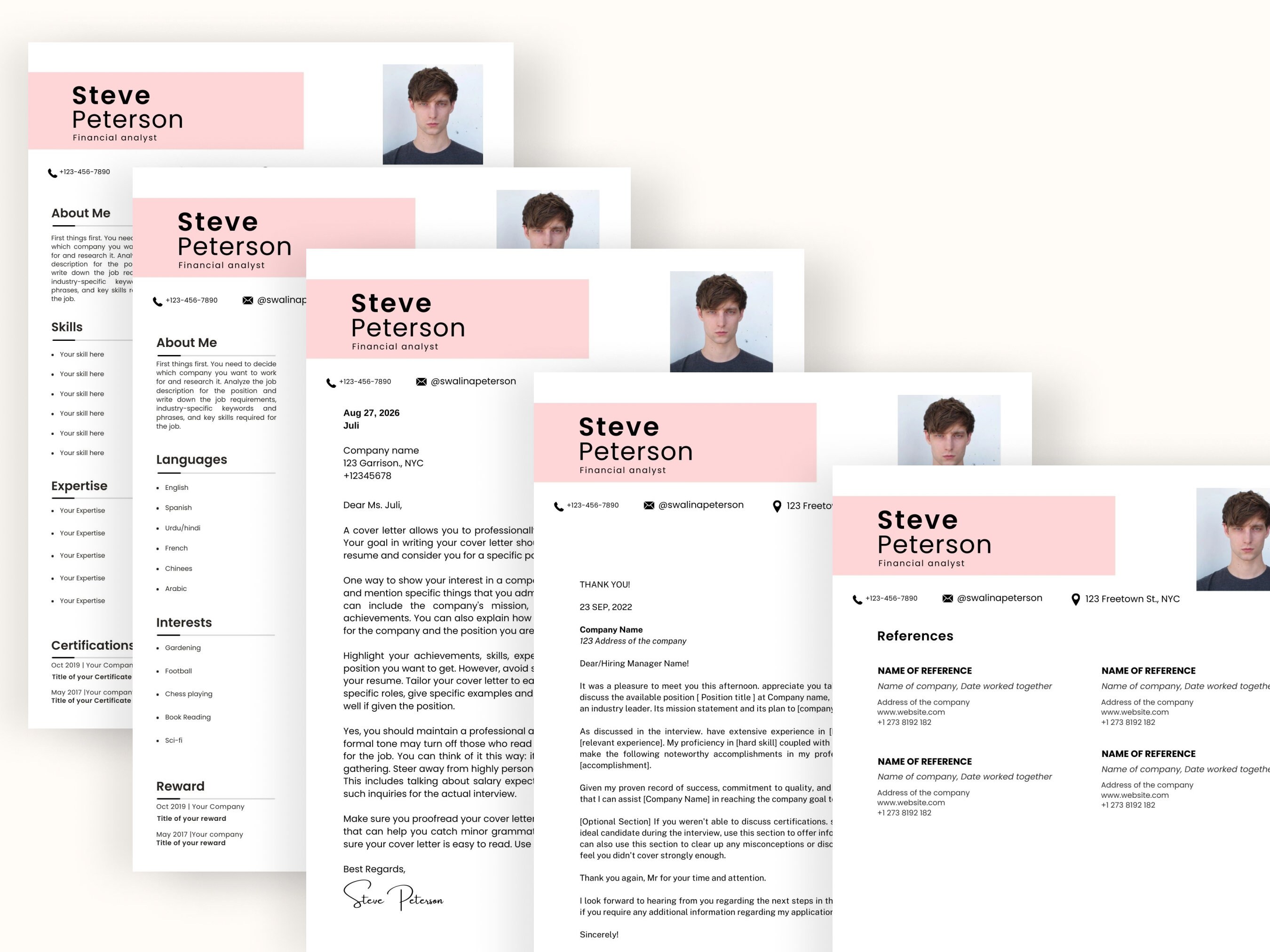 Editable ATS Friendly Resume Template, Resume With Photo, Resume Bundle ...