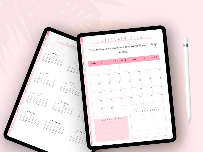 Yearly Digital Planner 2023, Annual Planning Organizer, 2023 Habits ...