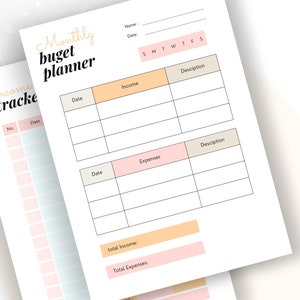 Printable Budget Planner, 2023 Finance Tracker, Canva Finance Planner ...