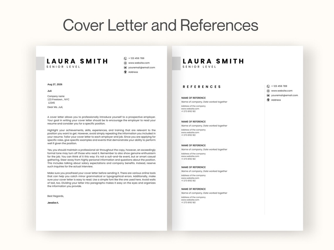 Customizable Resume Template 2023, All in One CV Resume Templates ...