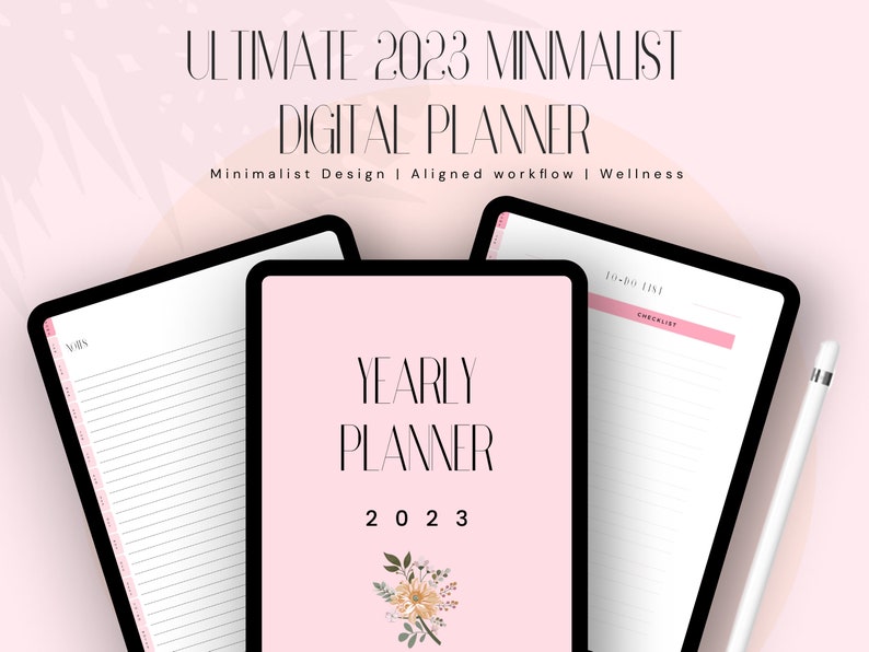Yearly Digital Planner 2023, Annual Planning Organizer, 2023 Habits ...