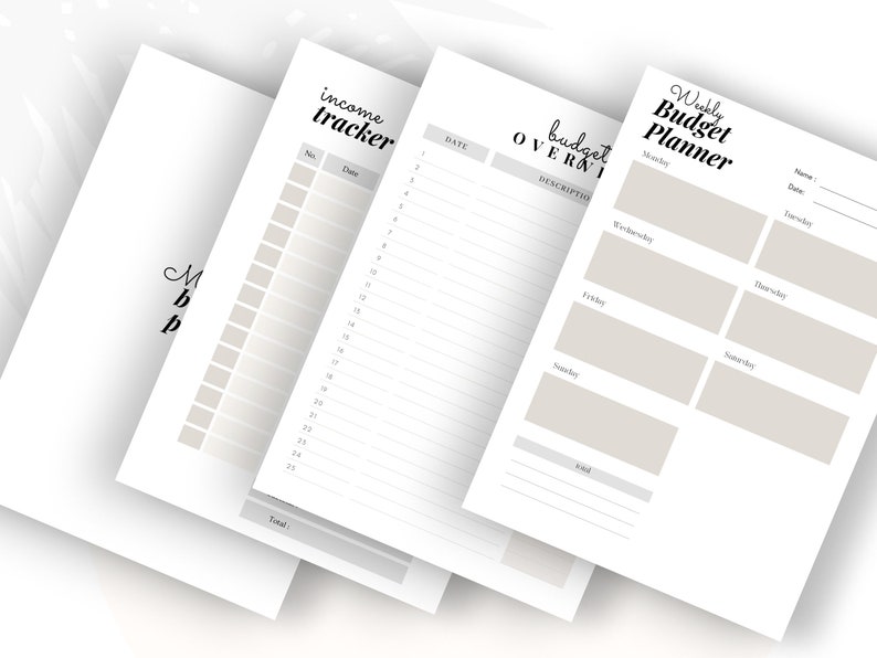 Printable Budget Planner, 2023 Finance Tracker, Canva Finance Planner ...