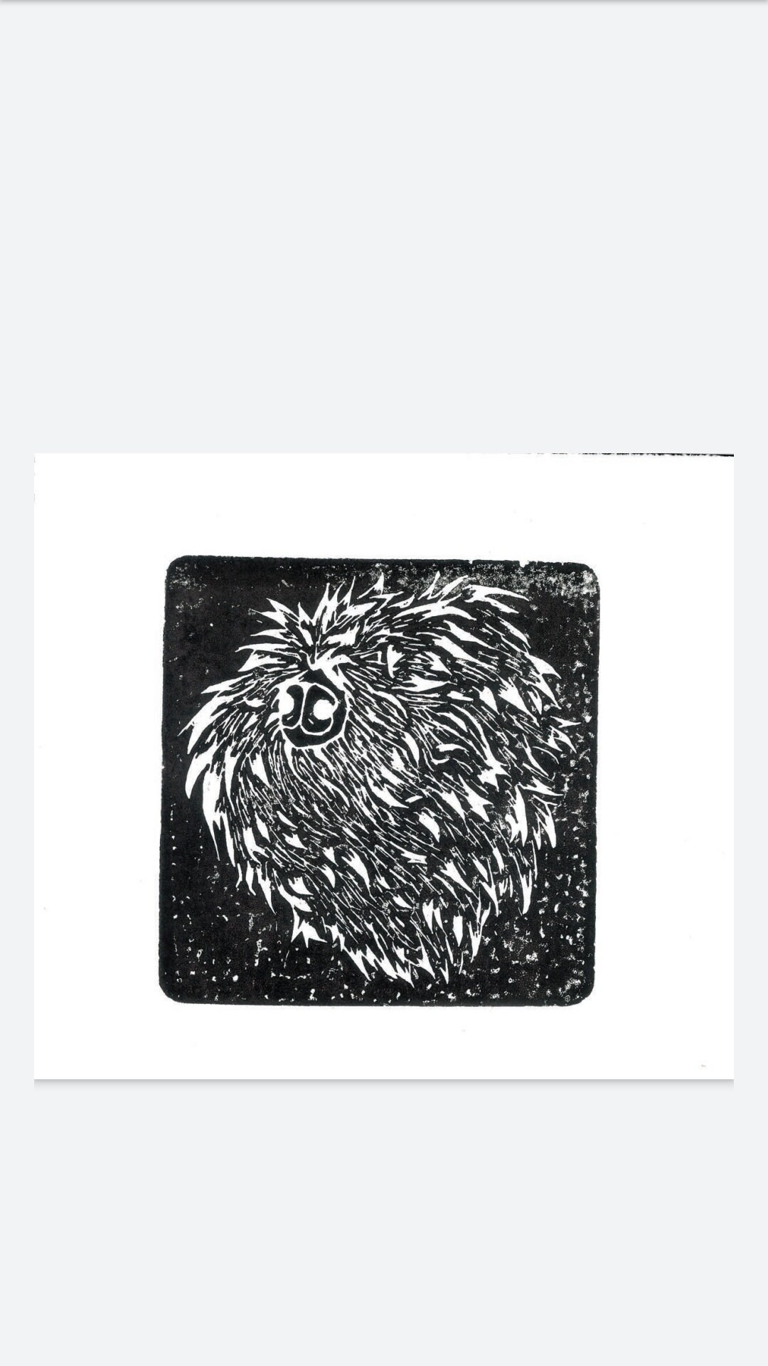 Woodcut Print princess Mononoke in Black Ink - Etsy