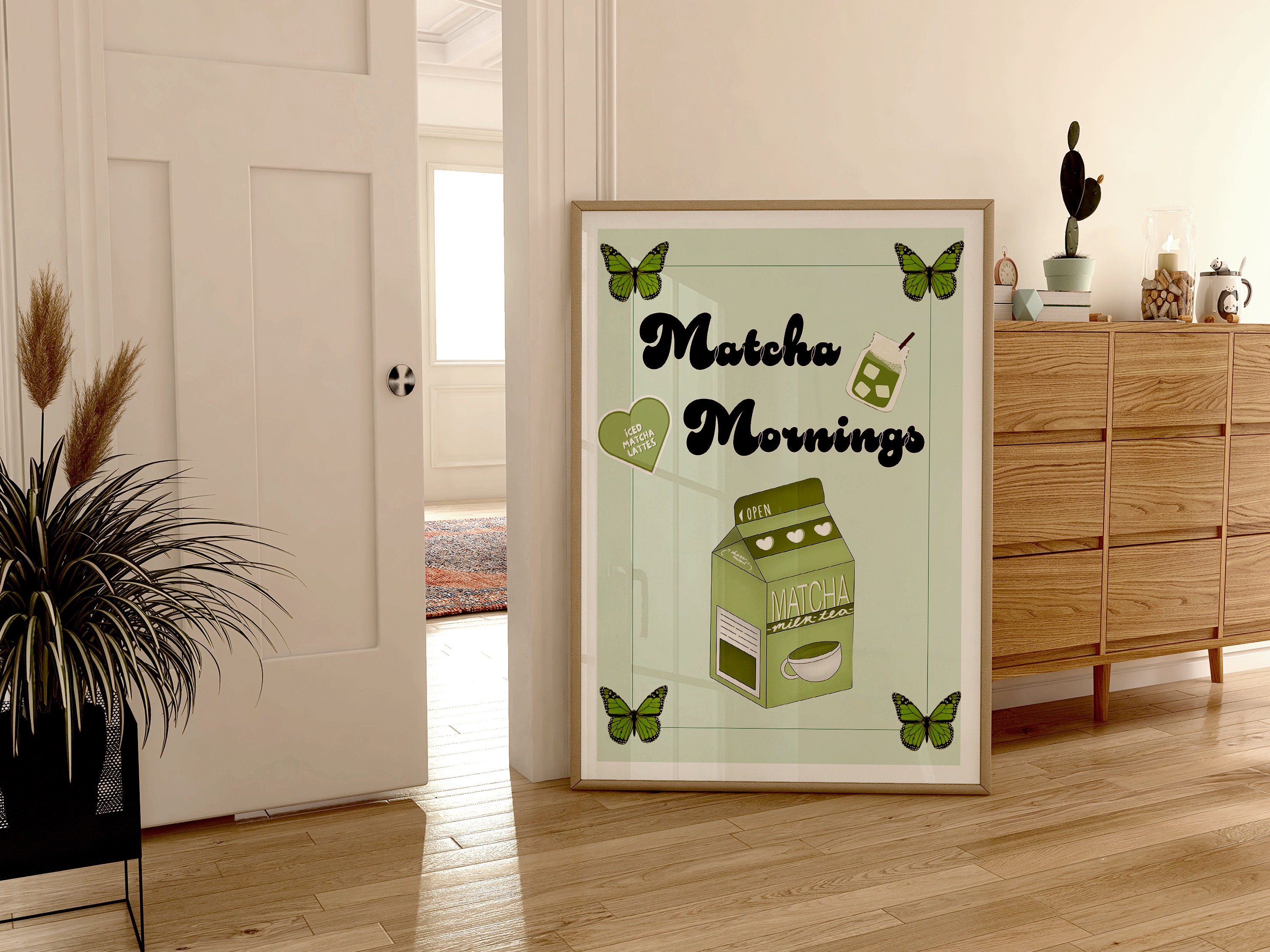 Matcha Poster Matcha Art Printable Retro Wall Art Matcha - Etsy