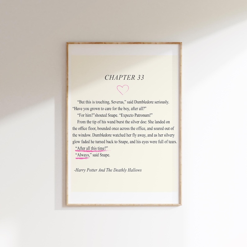 Snape 'always' Quote Poster: Potterhead Home Decor - Etsy