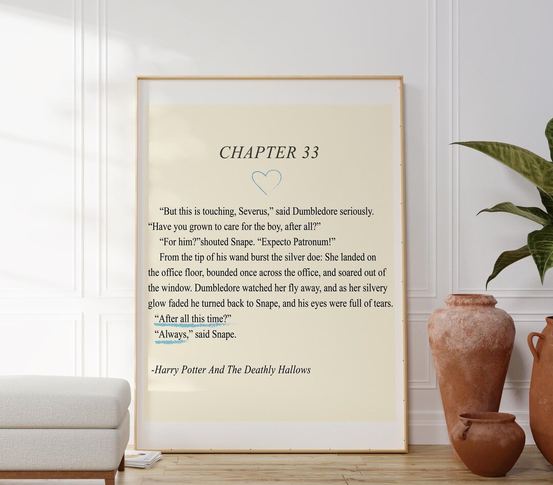 Harry Potter Quote Wall Art, After All This Time Always, Potterhead ...