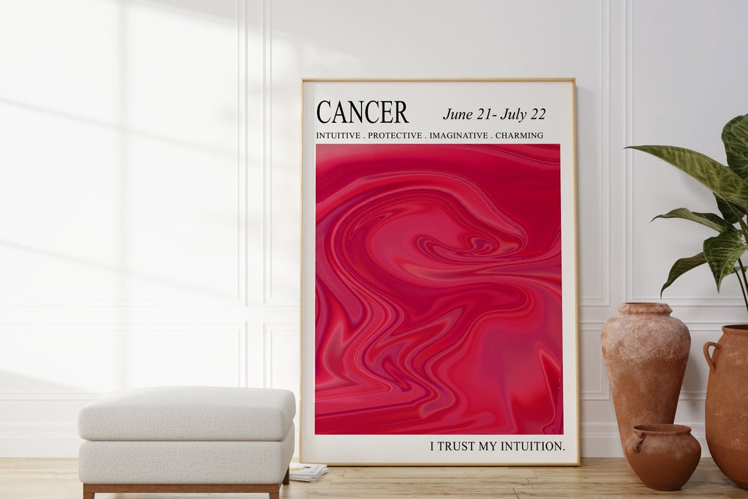 Cancer Aura Poster, Cancer Print, Astrology Print, Spiritual Wall ...