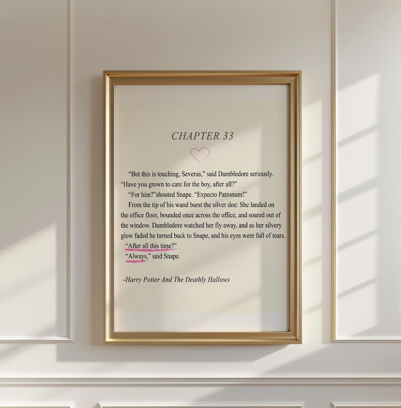 Snape 'always' Quote Poster: Potterhead Home Decor - Etsy