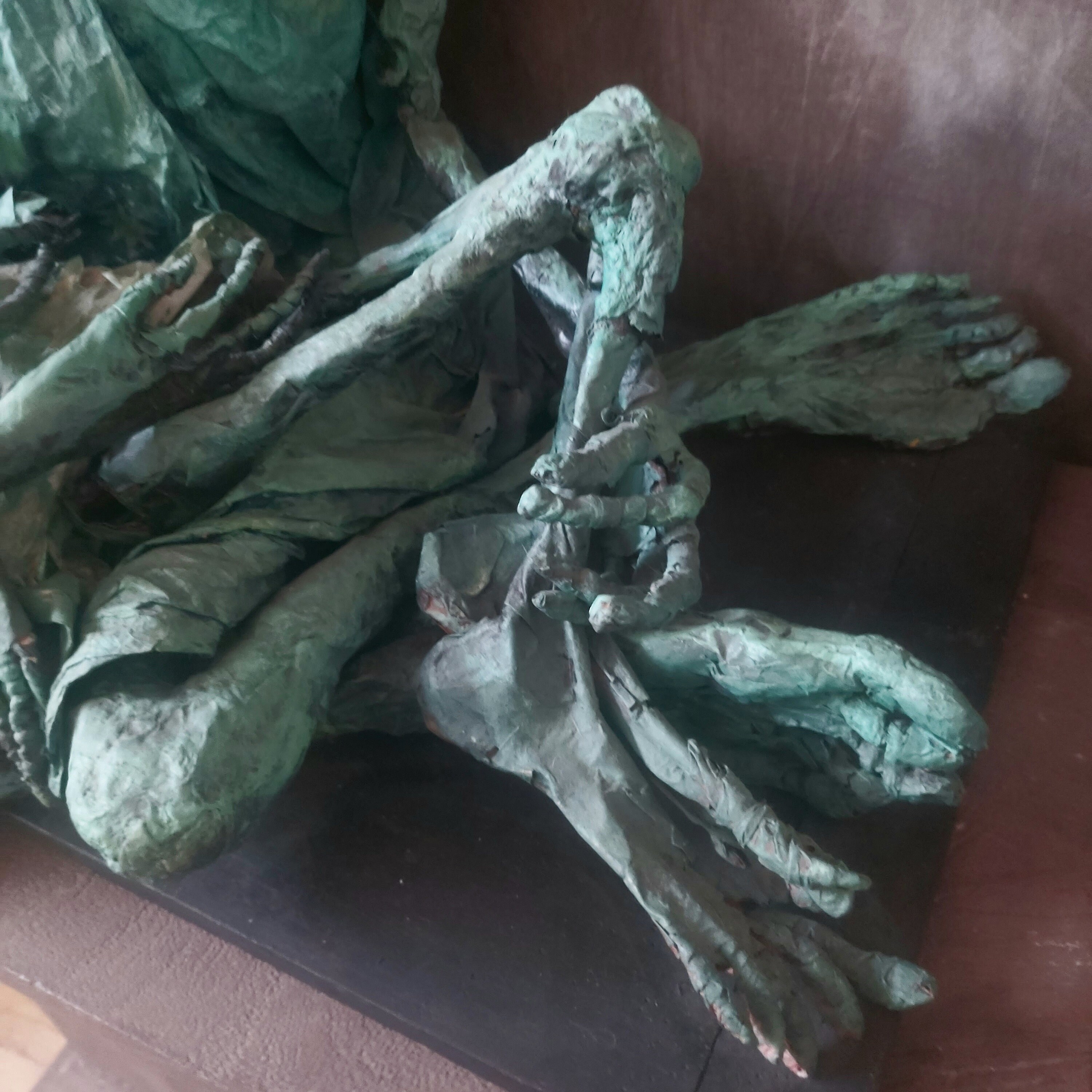 Vintage Life Size Signed Mounted Paper Mache, Horror Prop, Halloween ...