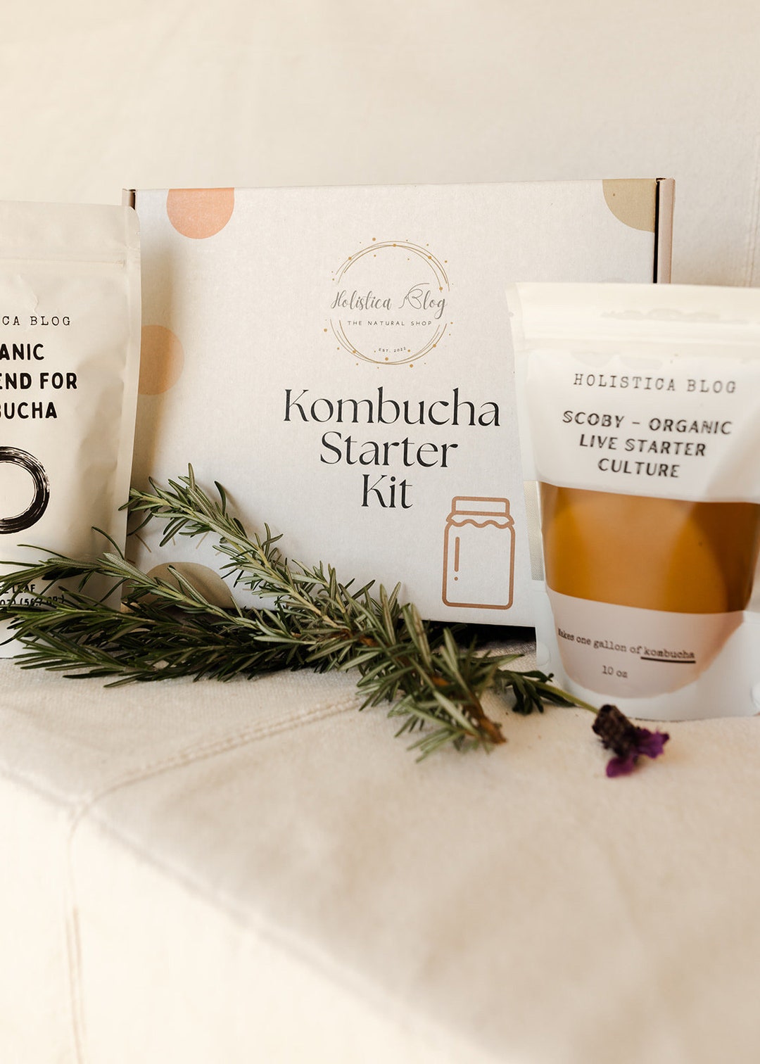 Organic Kombucha Starter Making Kit - Everything You Need to Start Your ...