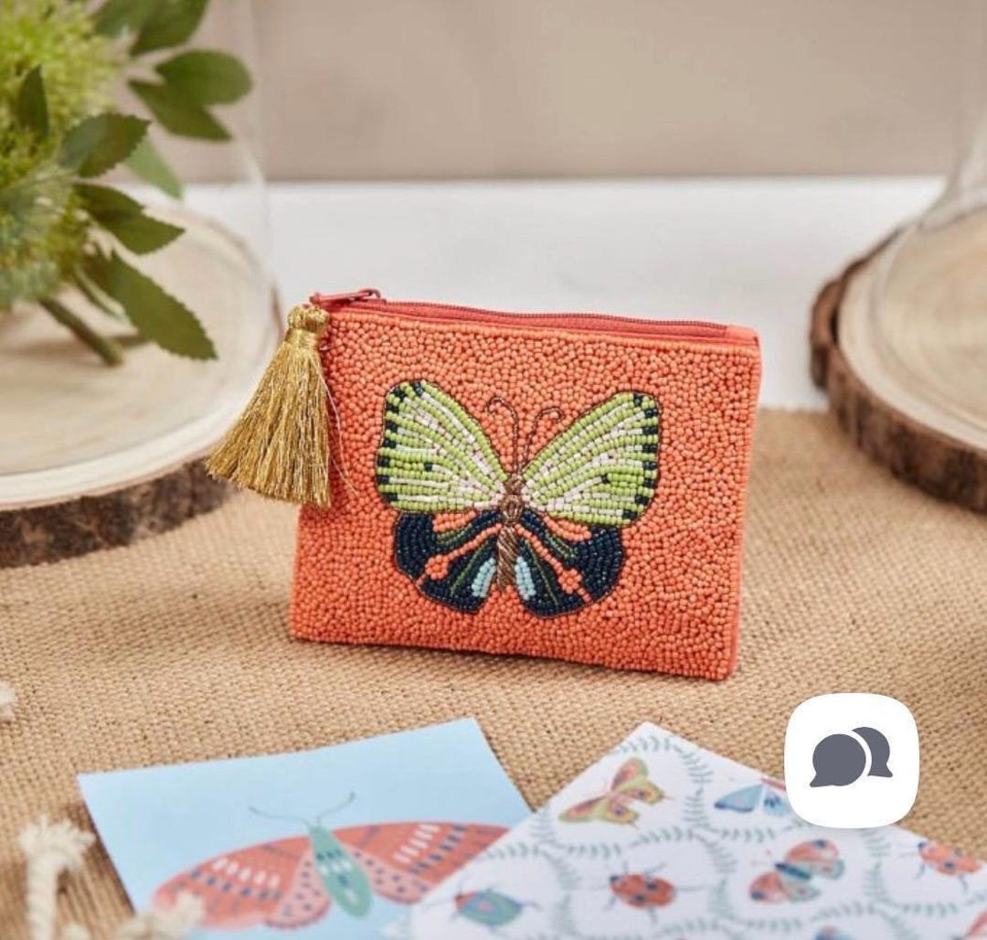 Beaded Butterfly Purse - Etsy