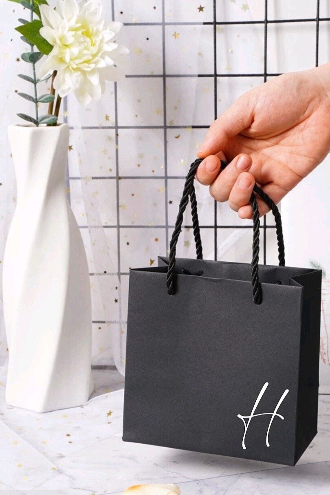 Extra Small Custom Gift Bag initials Only - Etsy