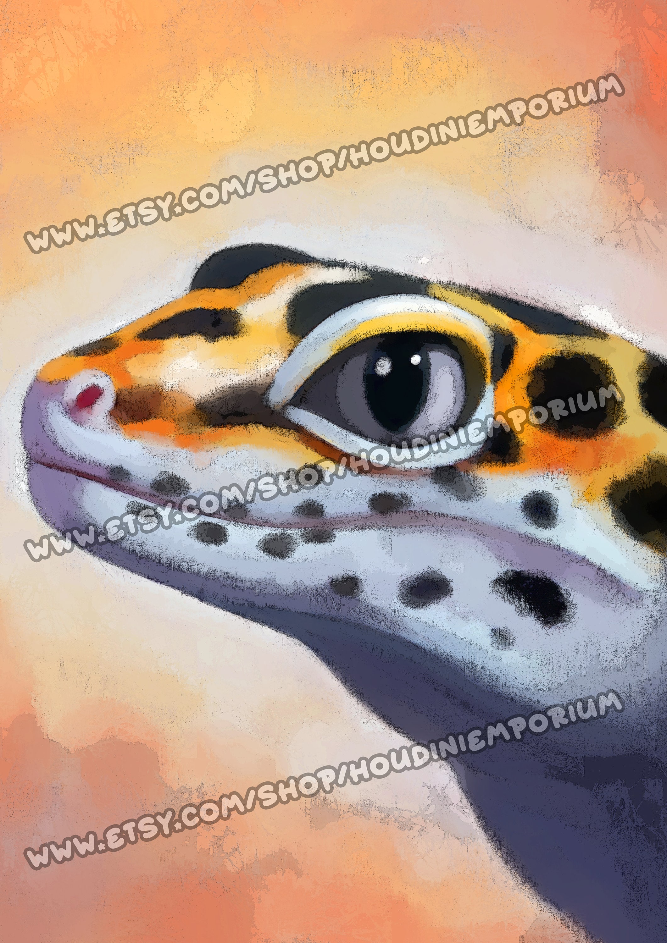 Leopard Gecko Art Print - Etsy