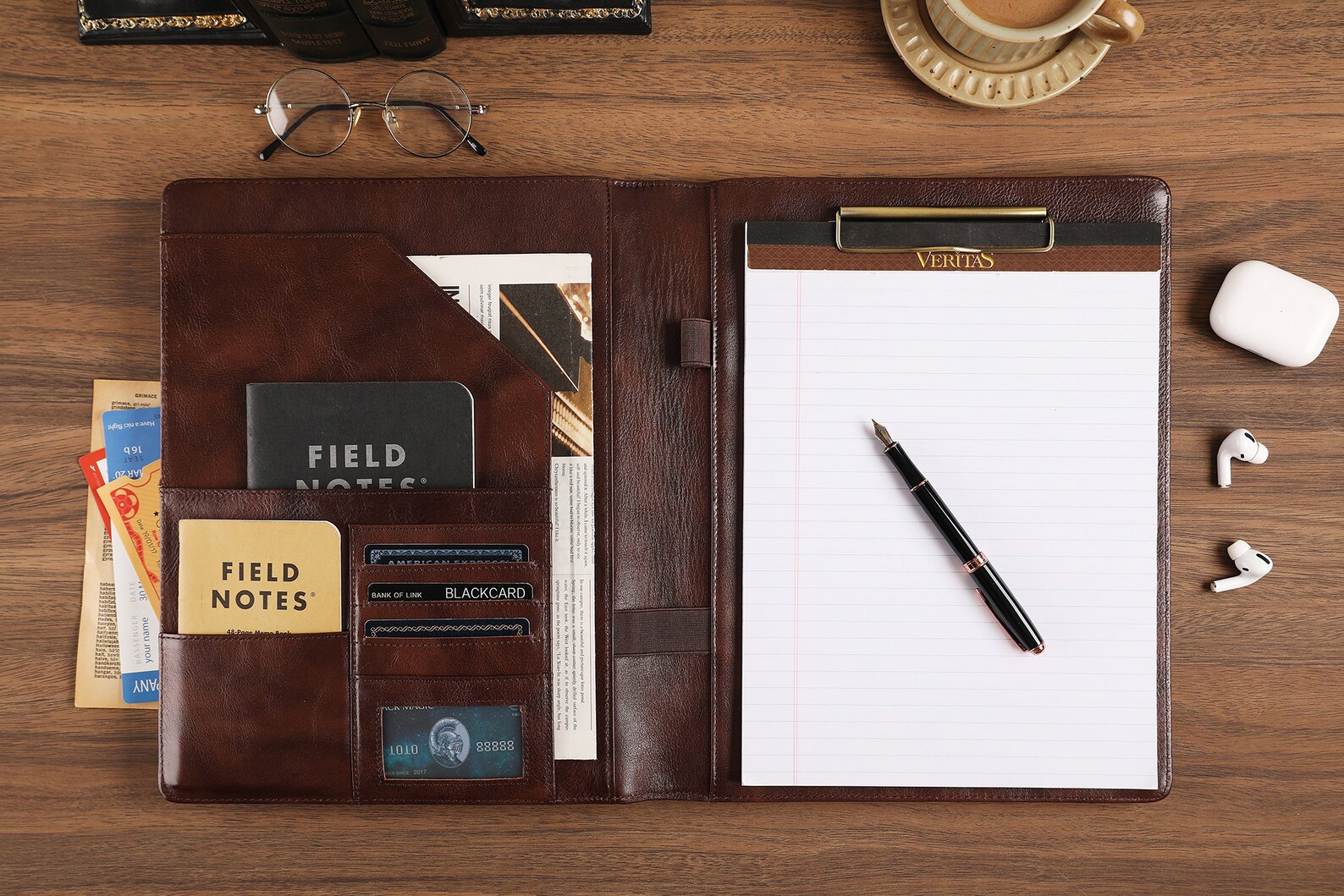 Leather Portfolio Personalized, Legal Pad Document Holder With ...
